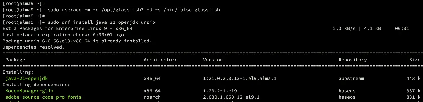 How to Install GlassFish Java Application Server with Nginx Reverse Proxy on AlmaLinux 9