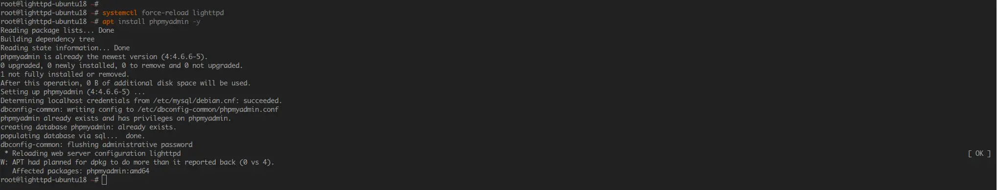 How to Install Lighttpd with PHP-FPM 7 and MySQL 5.7 on Ubuntu 18.04 LTS