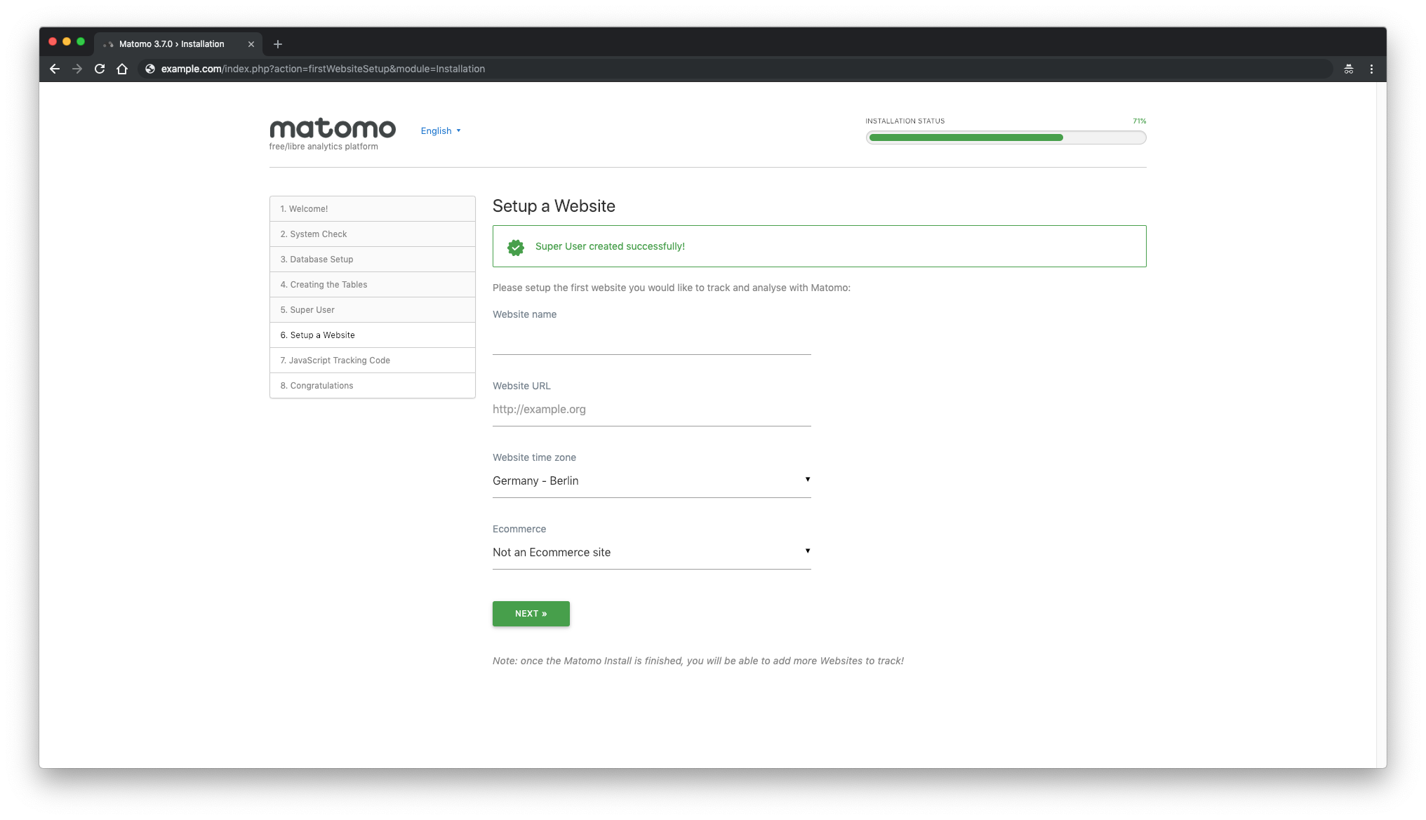 How to Install Matomo Web Analytics on CentOS 7