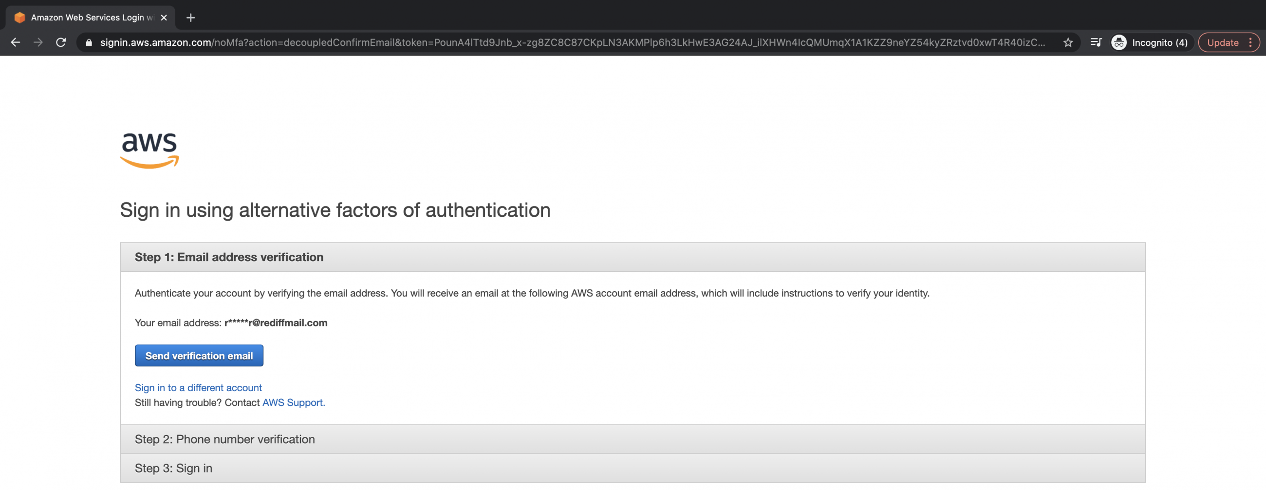 How to recover AWS account access if the MFA device is lost