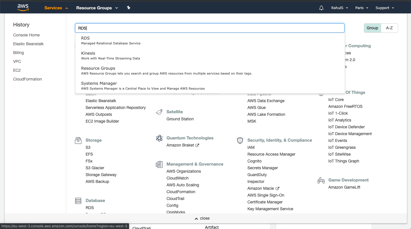 How To Setup An Rds Mysql Relation Database Mysql Instance On Aws 3664