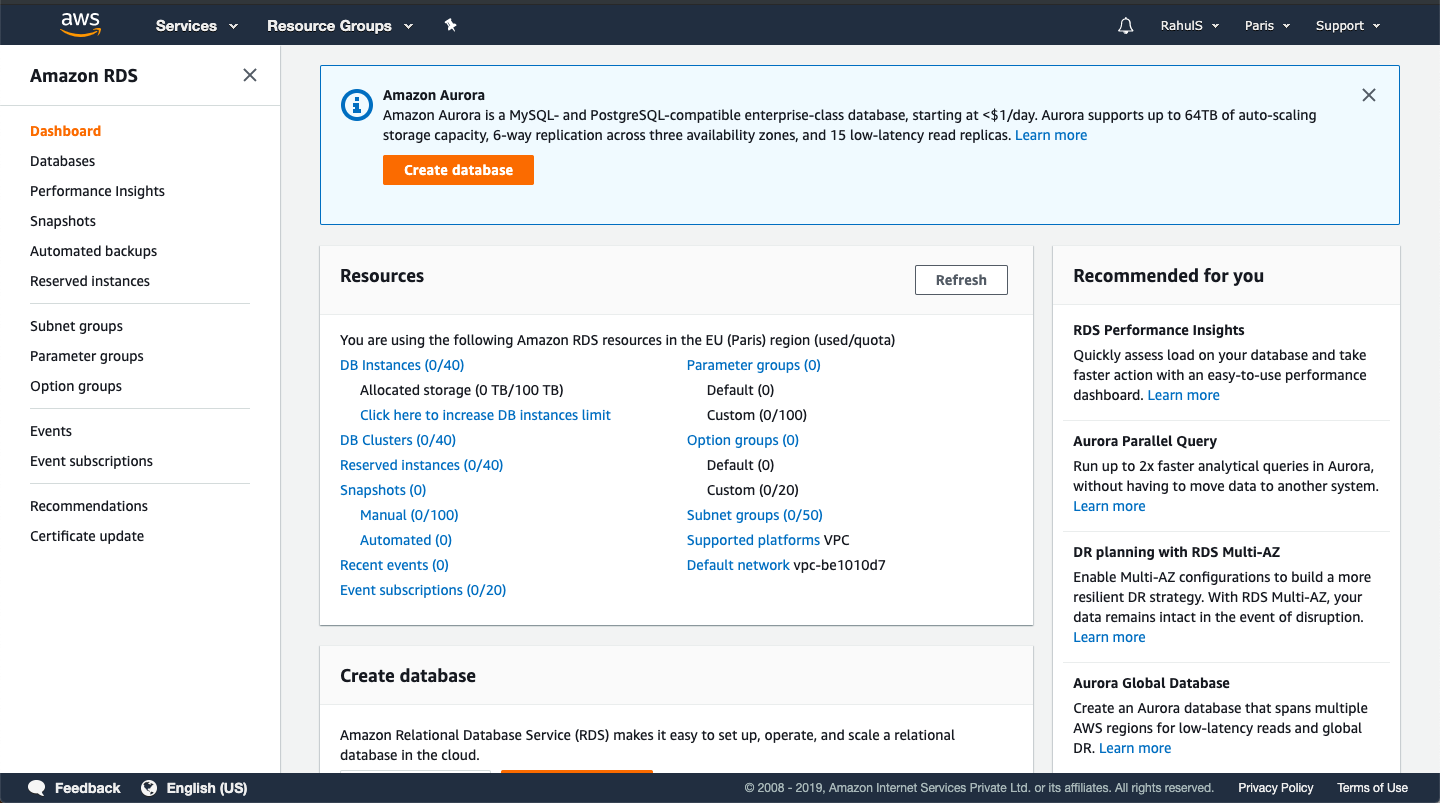 How To Setup An Rds Mysql Relation Database Mysql Instance On Aws