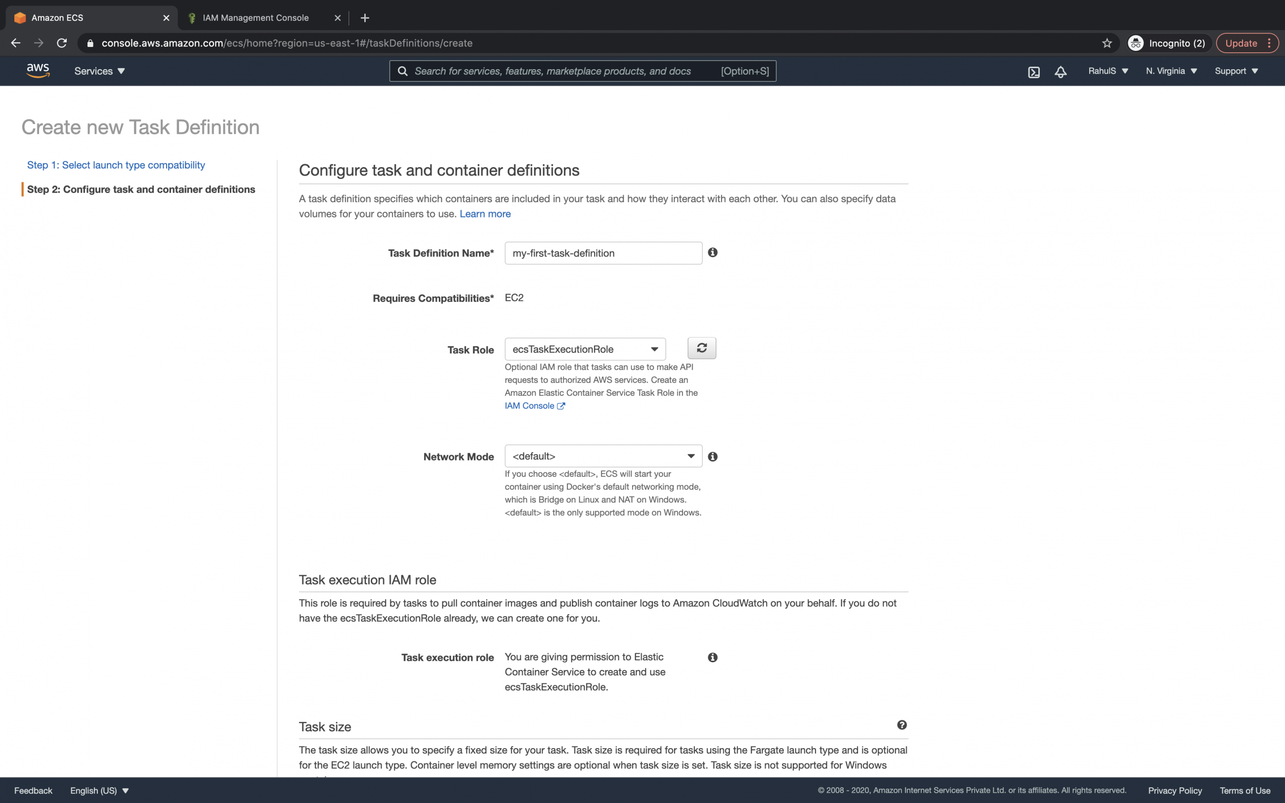 How to setup Elastic Container Service (ECS) on AWS