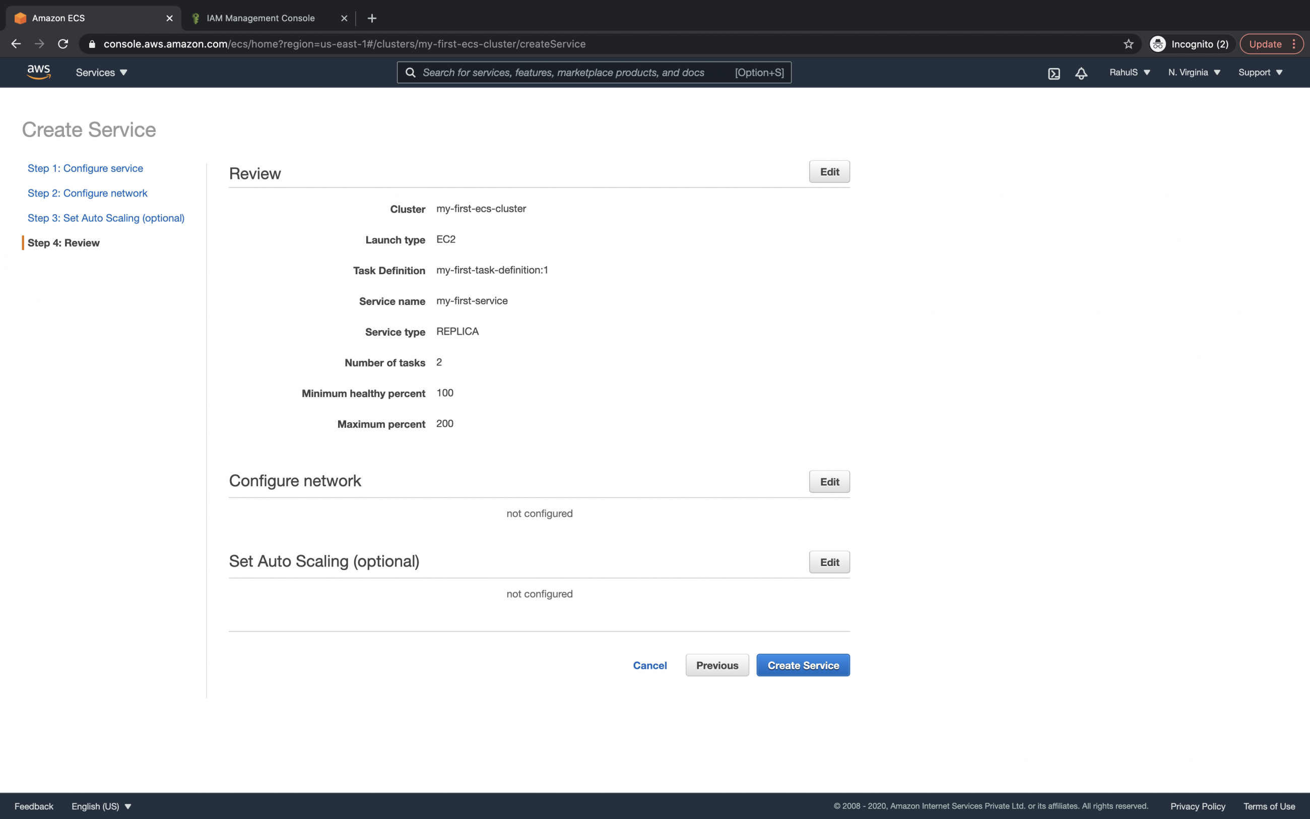 How to setup Elastic Container Service (ECS) on AWS