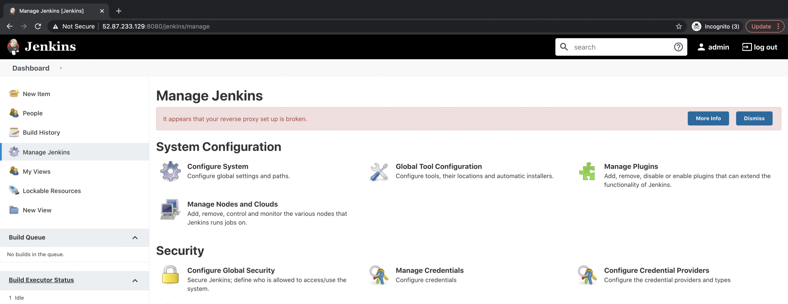 How to store AWS user access key and secret key in Jenkins