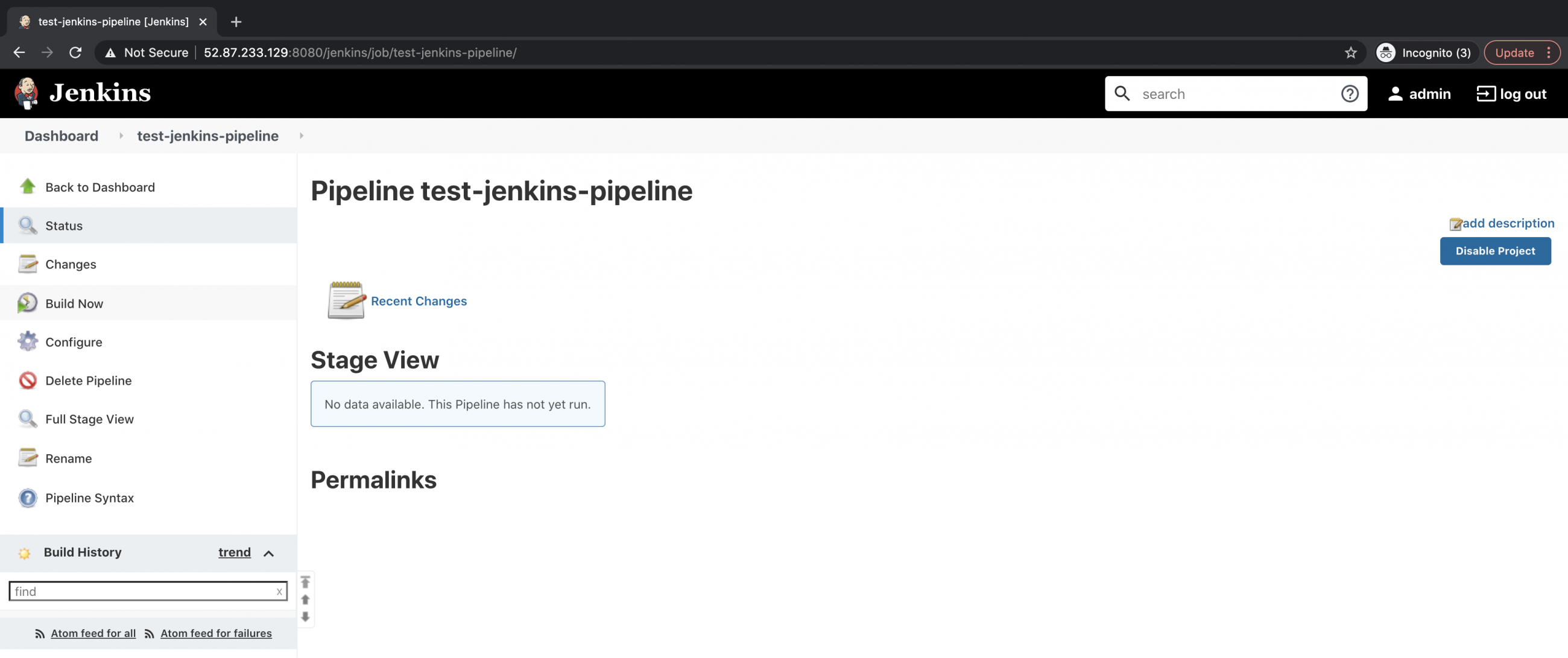 How to store AWS user access key and secret key in Jenkins