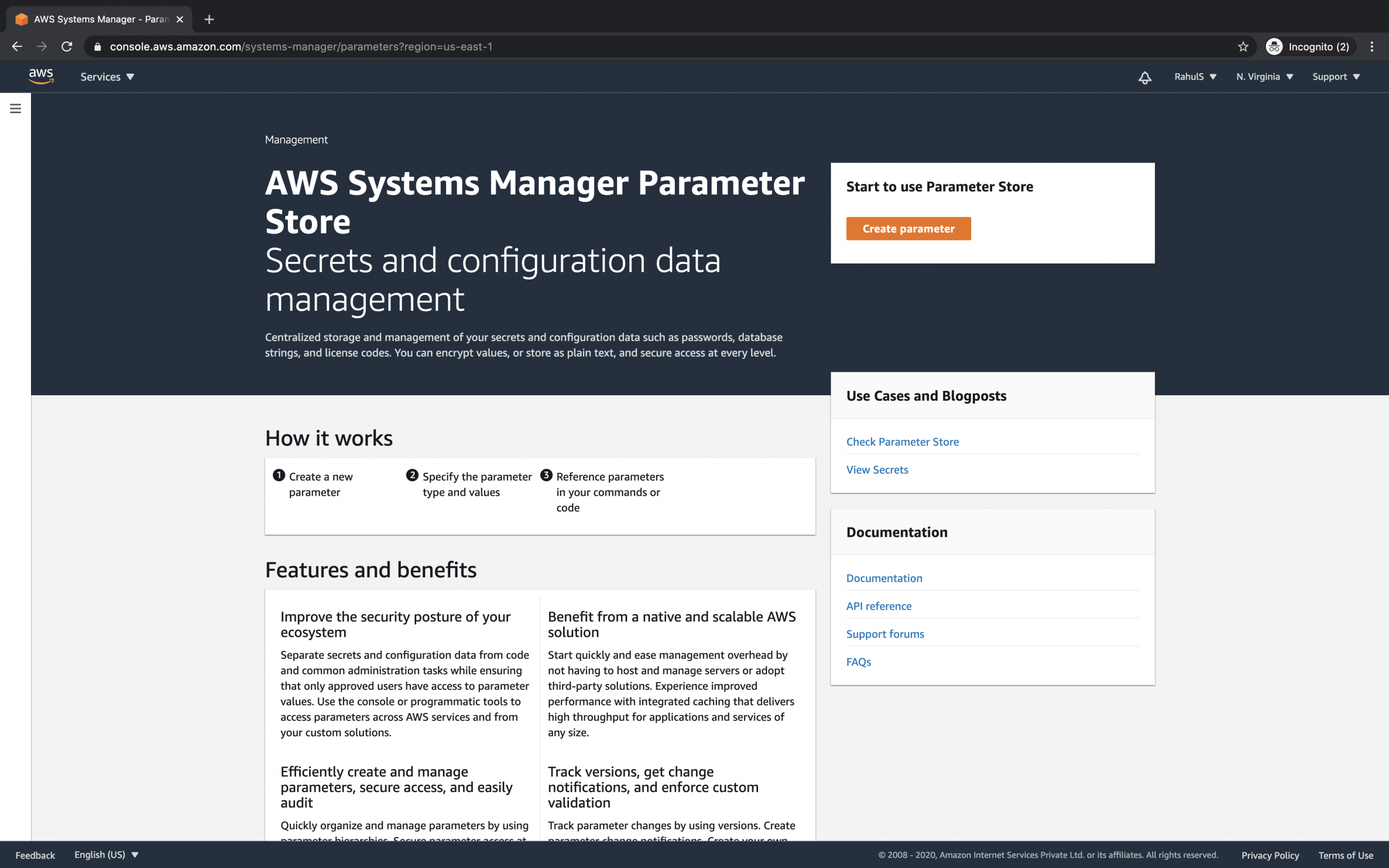 How To Store Credentials On Aws Using Parameter Store