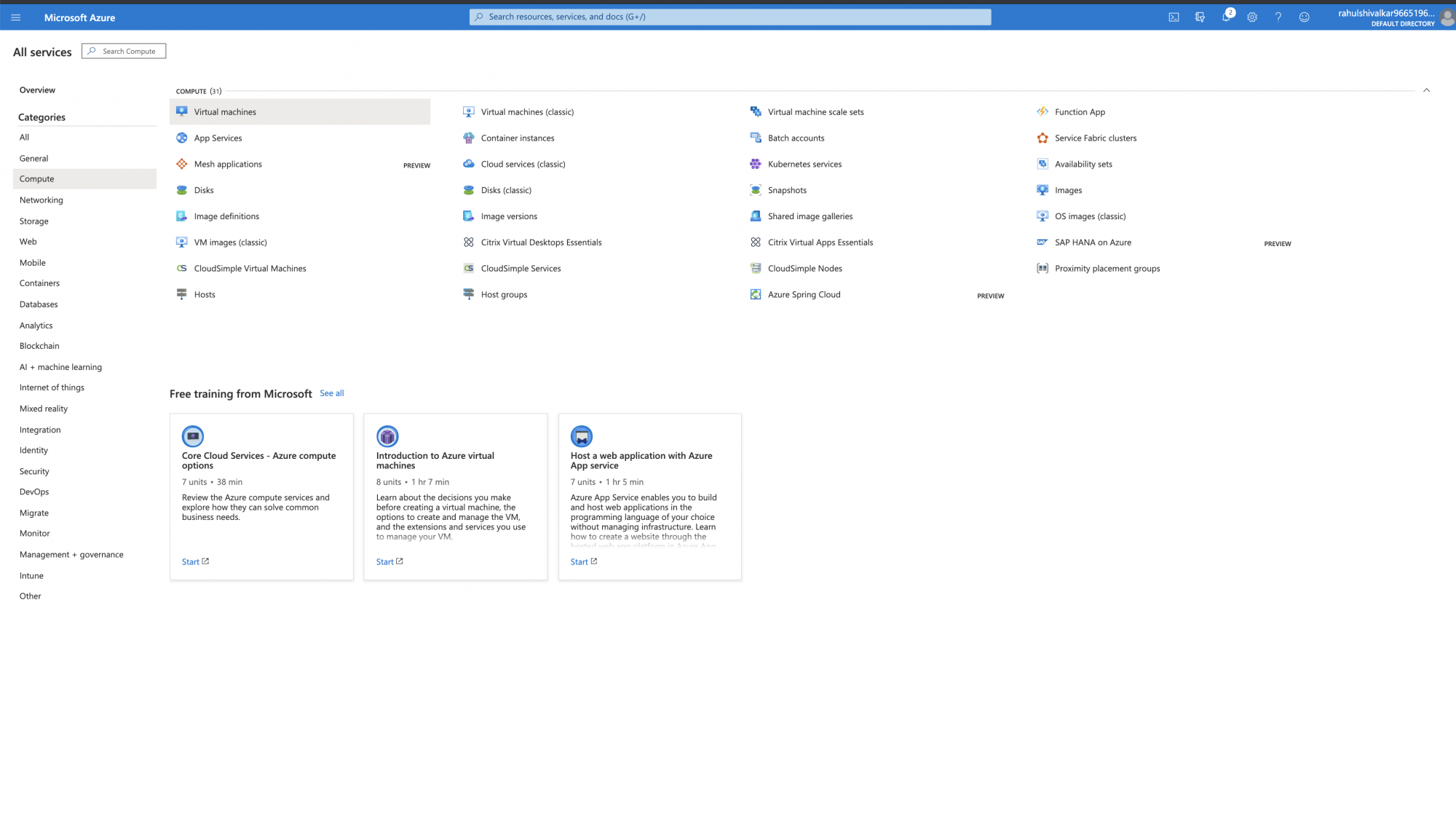 How to take a Snapshot of a disk in Microsoft Azure Cloud