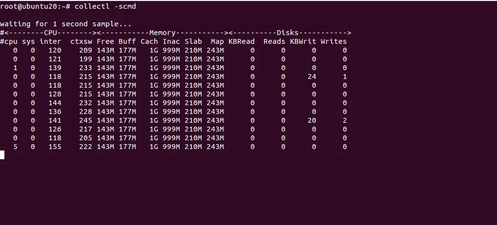 Install and Use collectl Performance Monitoring Tool on Ubuntu 20.04