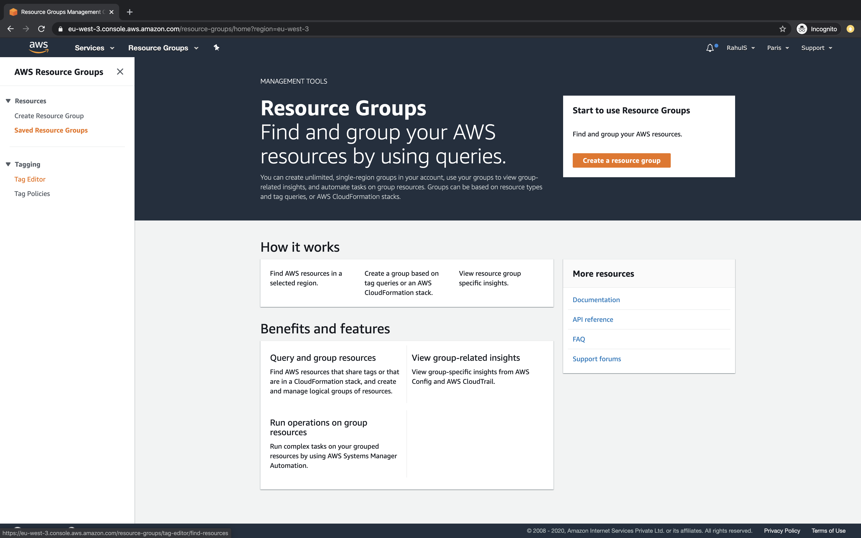 Use Tag Editor to tag resources across regions on AWS