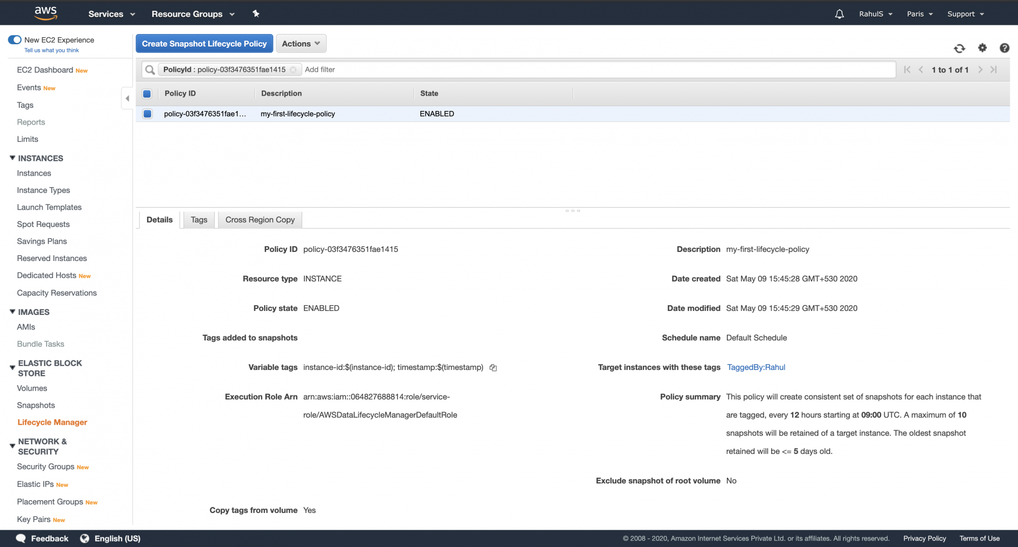 What is Lifecycle Manager in AWS EC2 Service
